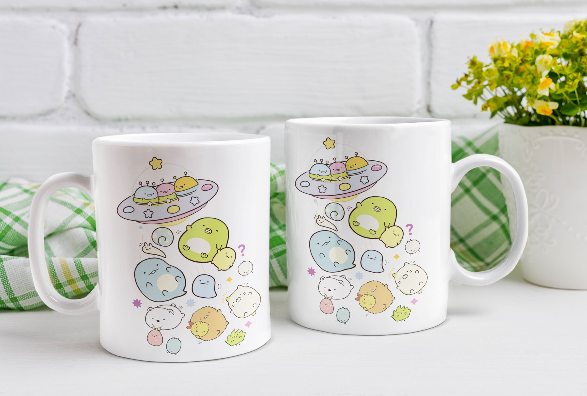 Sumikko Gurashi Alien Invasion Animation, Kawaii Cartoon Drink Beverage ...