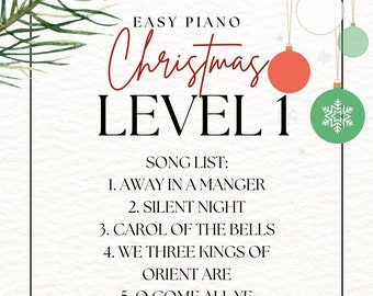 The First Noel for Easy Piano Level 1-2 Sheet Music PDF - Etsy UK