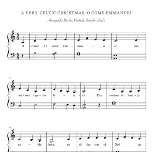 A Very Celtic Christmas: O Come, O Come Emmanuel Level 2 Sheet Music ...