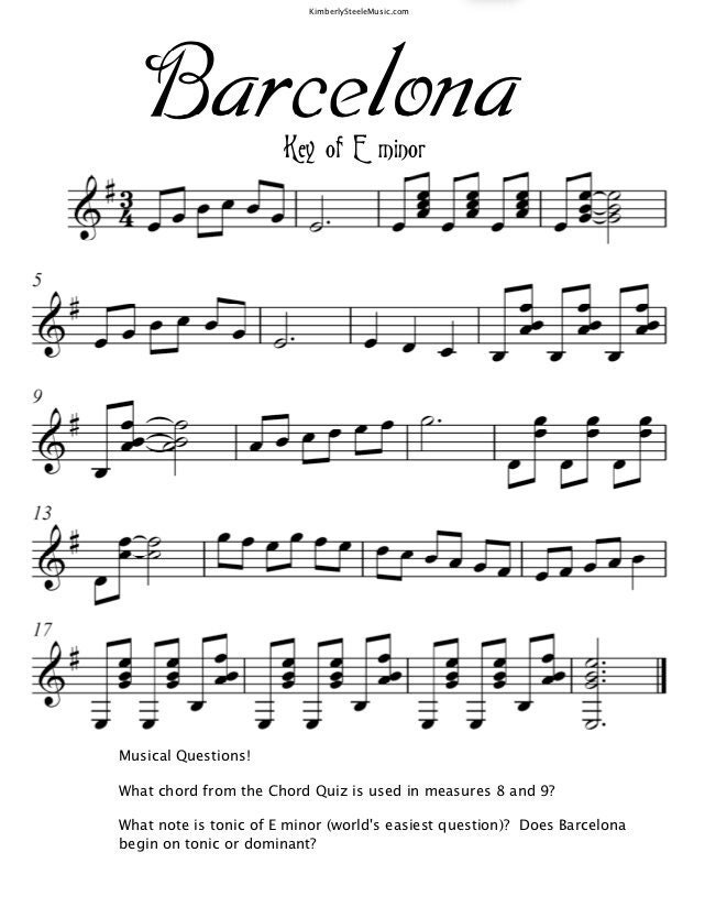 Barcelona (original Composition) for Intermediate Classical Guitar ...