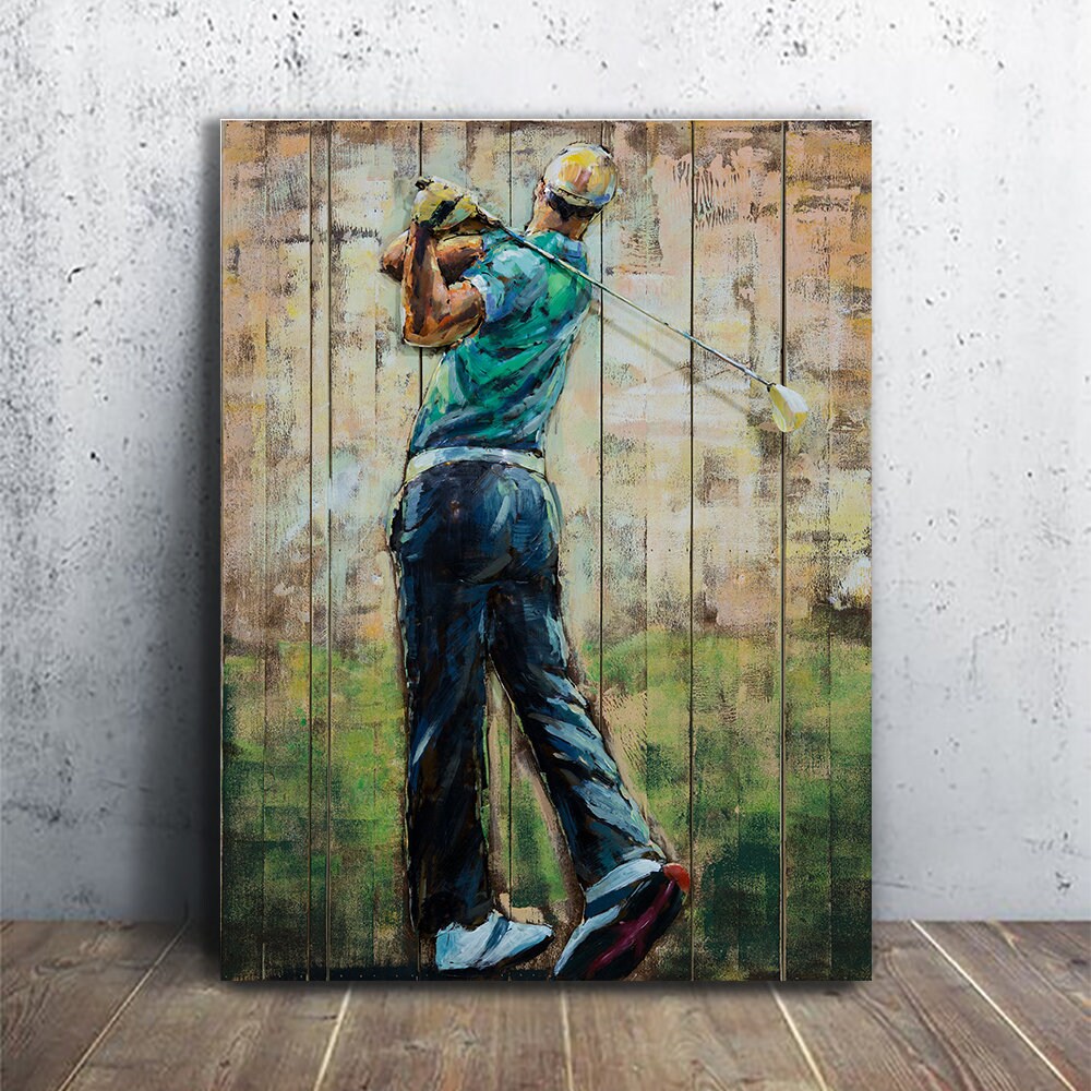 Personalized Golf Metal Wall Art Gift for Golf Player Custom Golfer ...