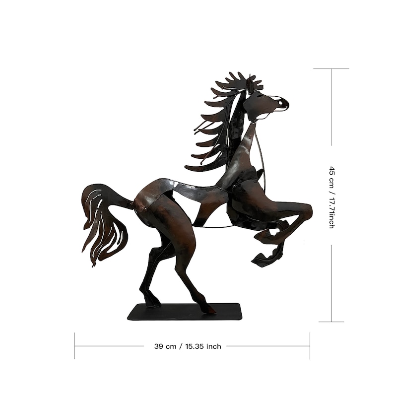Handmade Rustic Metal Horse Sculpture Horse Art Home & Office Decor ...