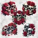 Skull With Red Roses, Clipart Commercial Use, Create Your Own Designs ...
