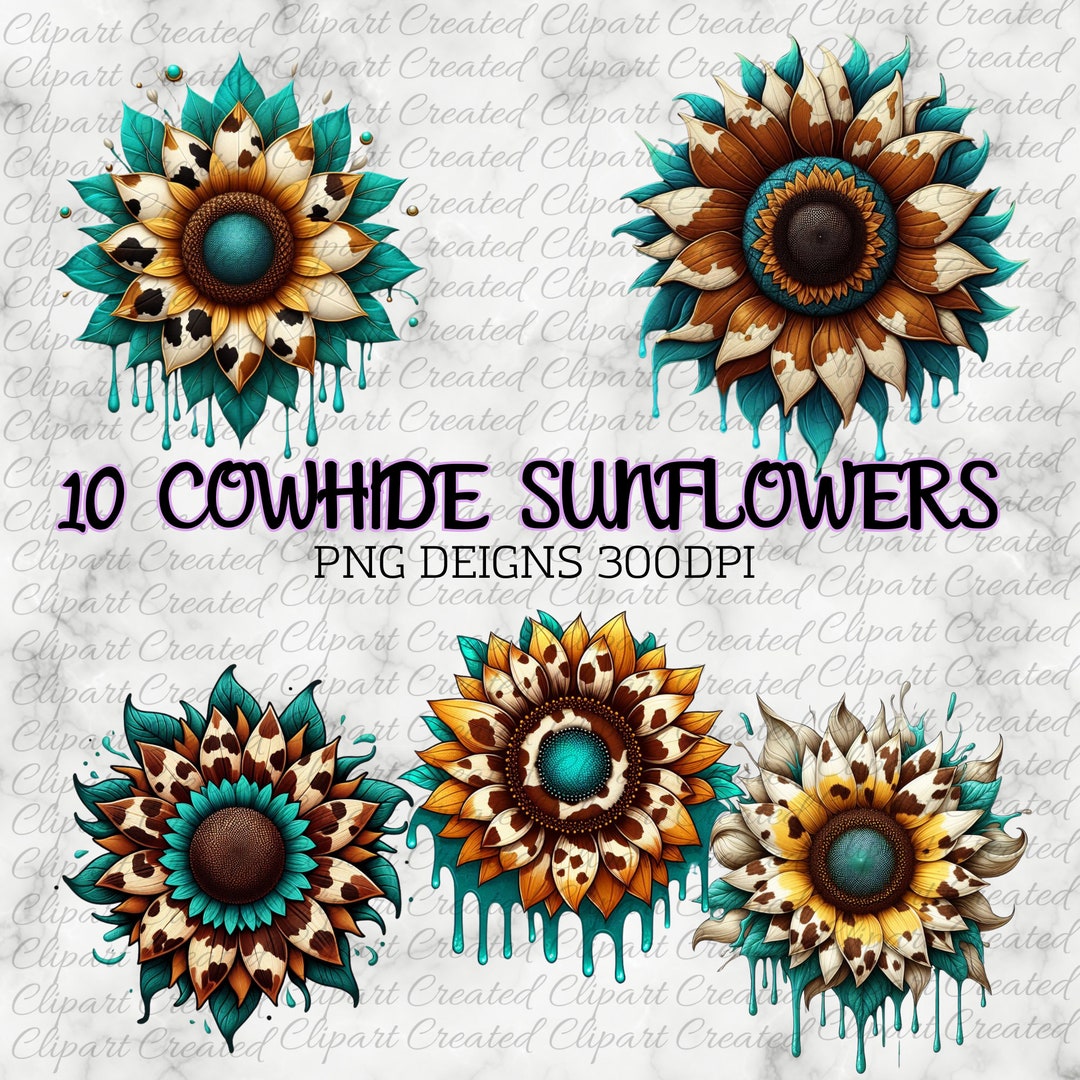 Turquoise Sunflower, Clip Art, Commercial Use, Create Your Own Designs ...