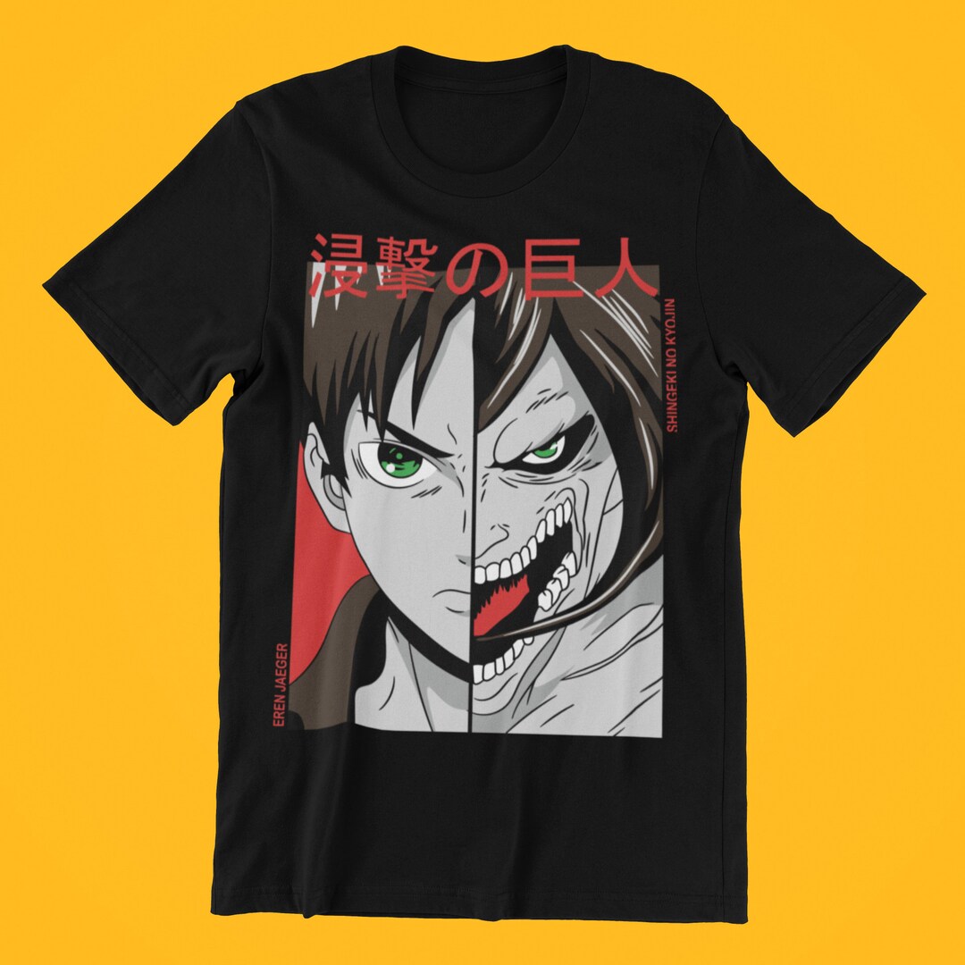 Eren Jaeger Anime Shirt Manga Shirt Japanese Anime Shirt Anime Svg ...