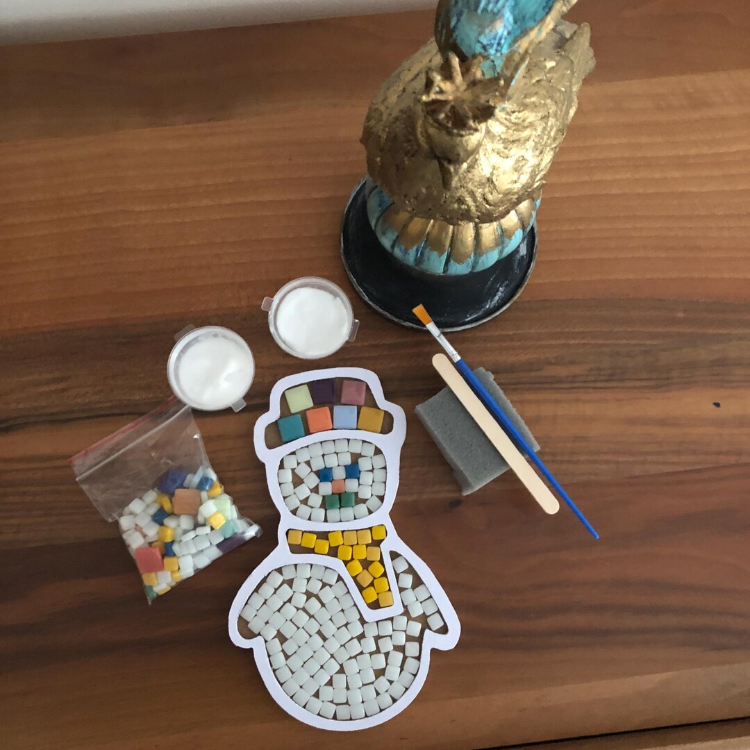 Mozaic Craft Kit Make Your Own Snow Man Enjoyable Both for Kids and ...