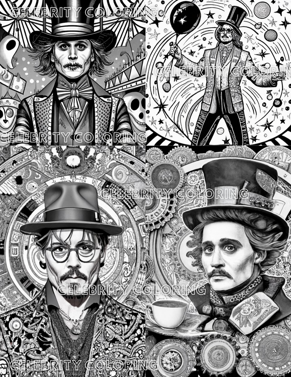 100+ Johnny Depp Coloring Pages | Variety of Inspired Styles ...