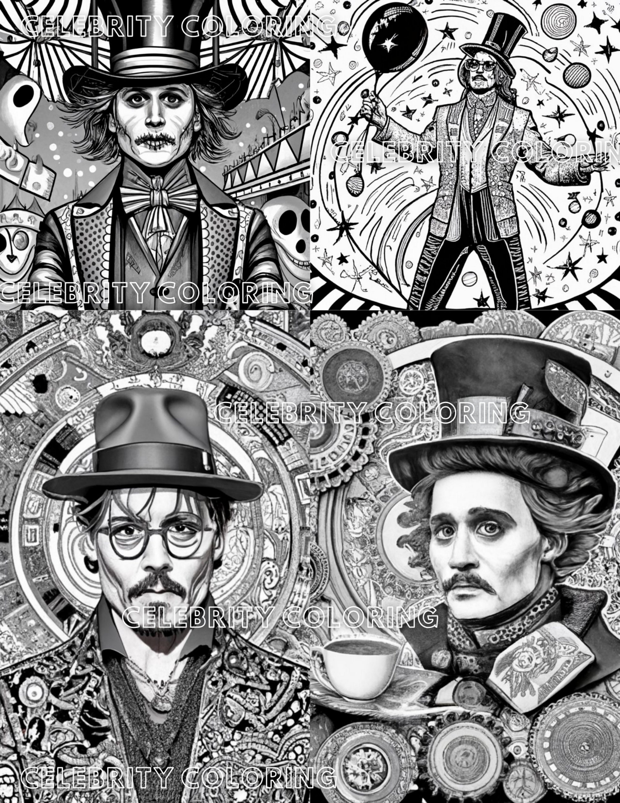 100+ Johnny Depp Coloring Pages | Variety of Inspired Styles ...
