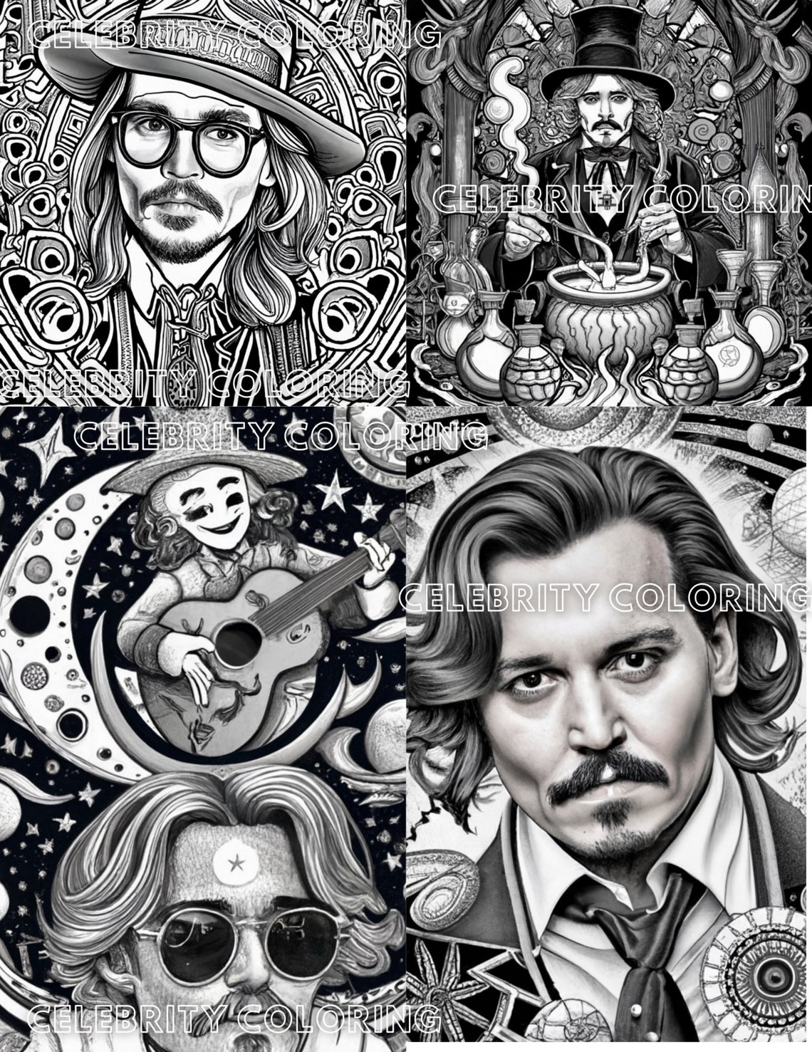 100+ Johnny Depp Coloring Pages | Variety of Inspired Styles ...