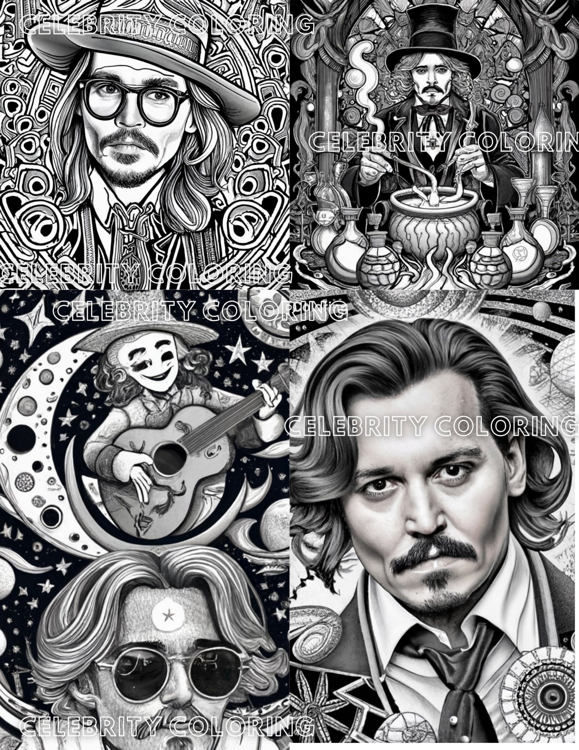 100+ Johnny Depp Coloring Pages | Variety of Inspired Styles ...