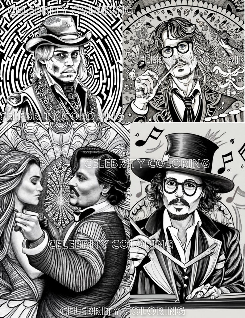 100+ Johnny Depp Coloring Pages | Variety of Inspired Styles ...