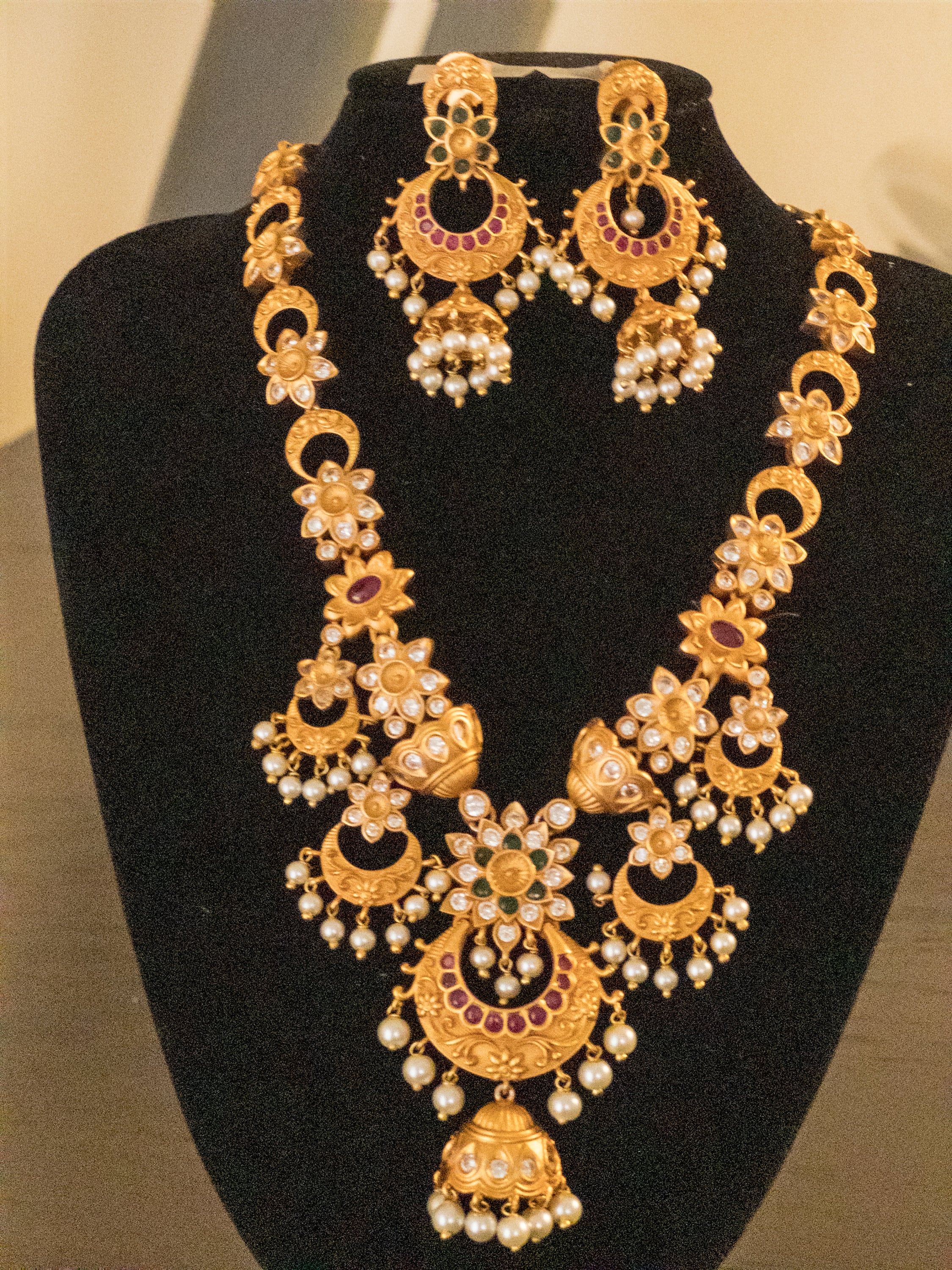 Matte Finish Temple Jewelry Necklace Set - Etsy