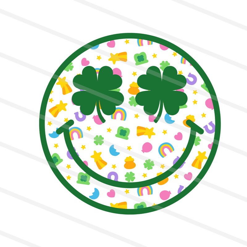 Smiley Face St Patricks Svg - Etsy
