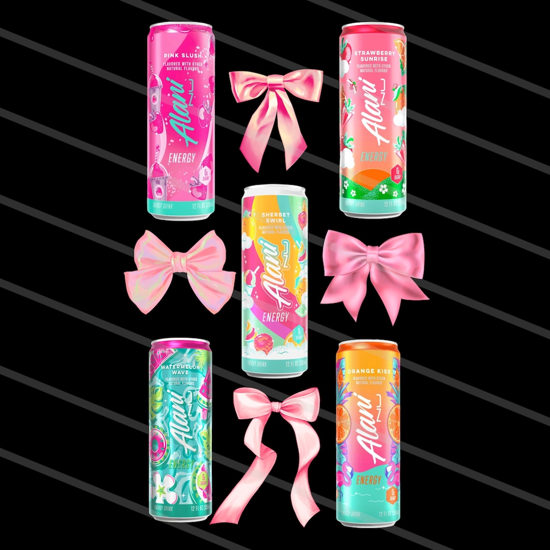 Alani, Alani Nu, Energy Drink, Summer, Drink, Coquette, Bows, Png, Svg ...