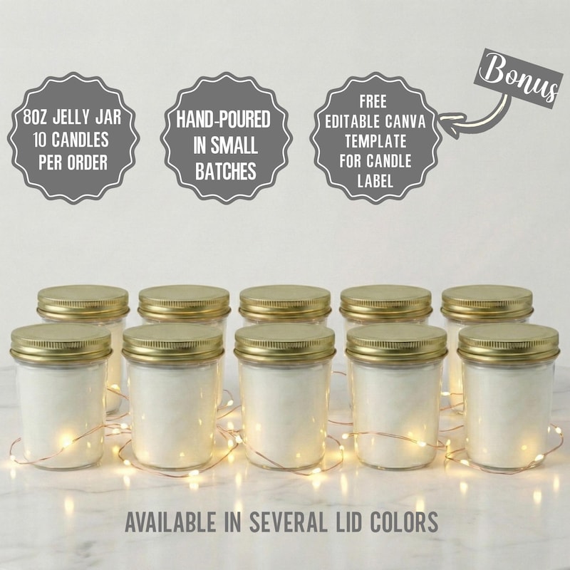 No Label 8oz Candles - Etsy
