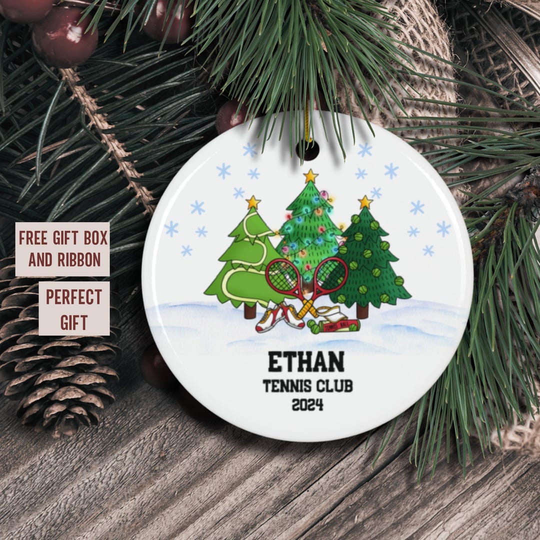 Custom Tennis Christmas Ornaments, Personalized Tennis Name Ornaments ...