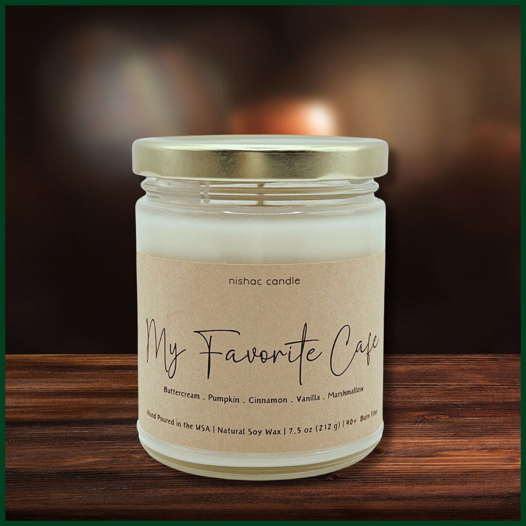 My Favorite Cafe Hand Poured Soy Candles for Her, Aromatherapy Handmade ...