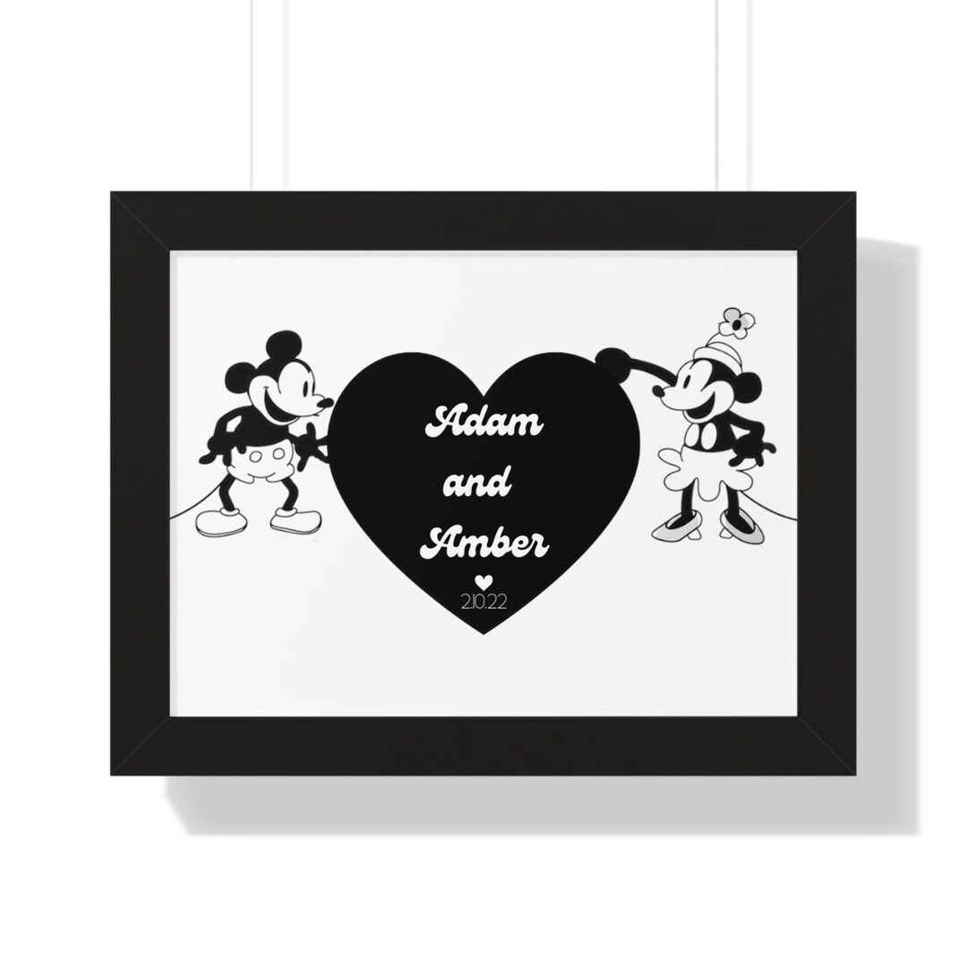 Minnie and Mikey Wedding Frame-personalize - Etsy