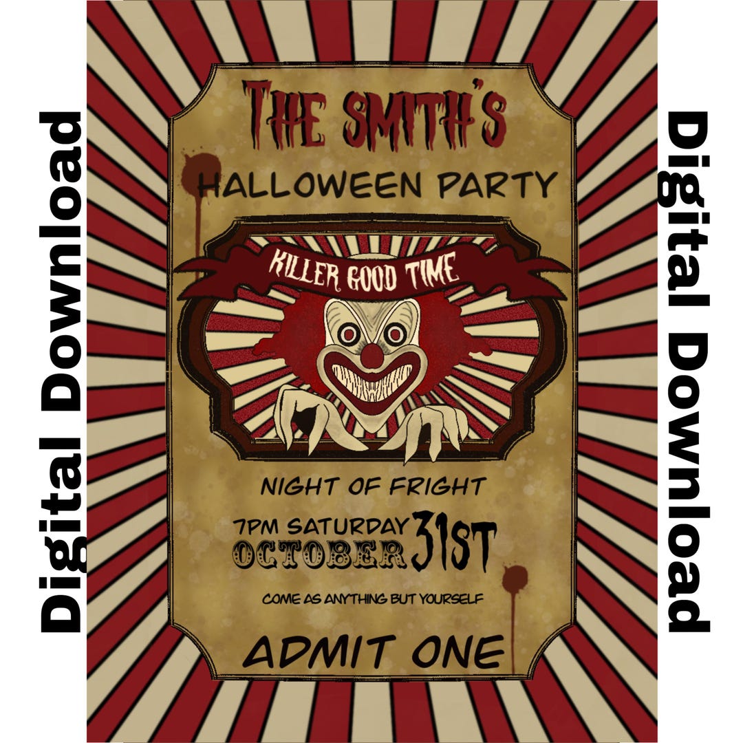 Haunted Circus Halloween Party Invitations! - Etsy