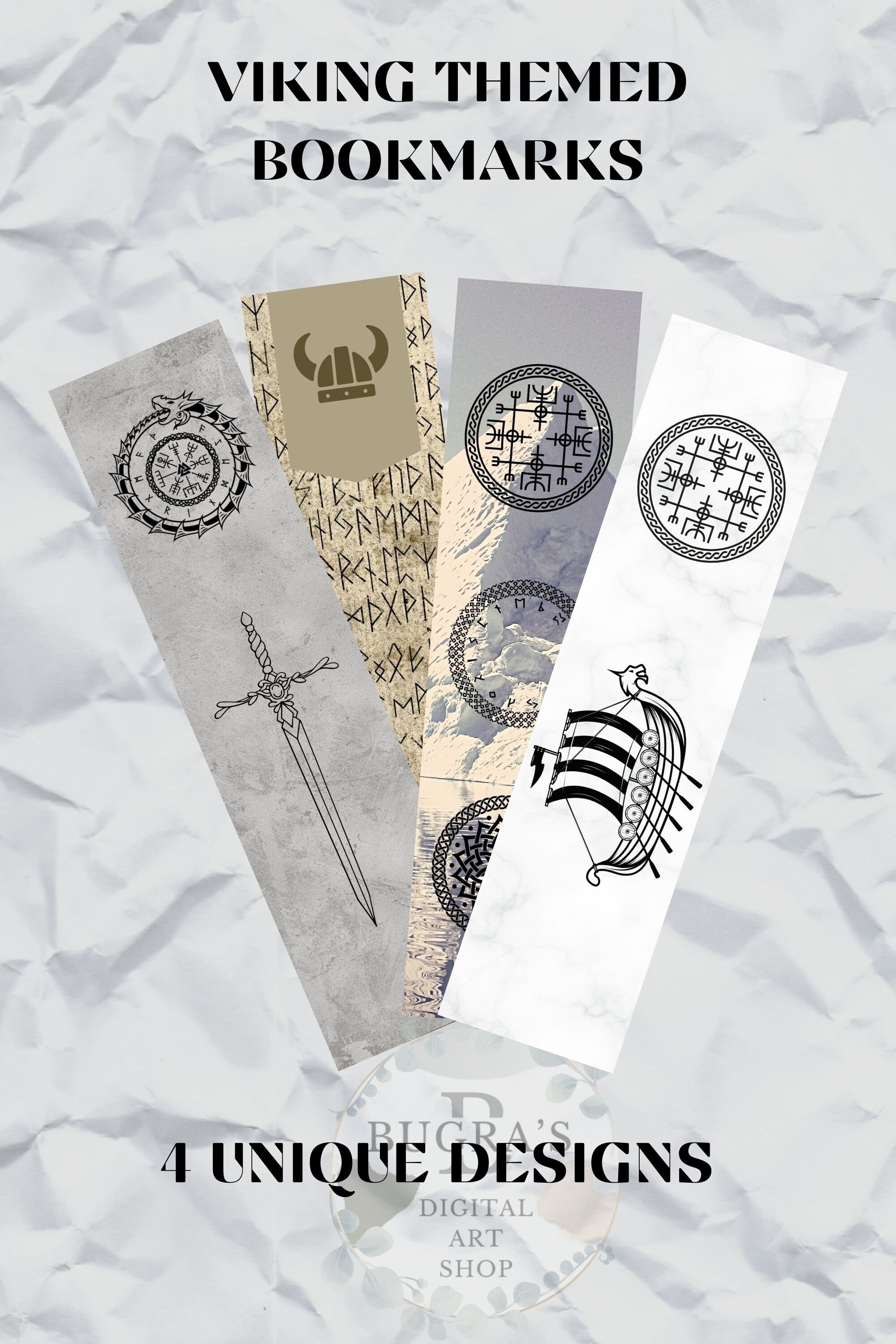 Viking Themed Bookmarks Printable Bookmarks Valhalla Ragnarok Digital ...