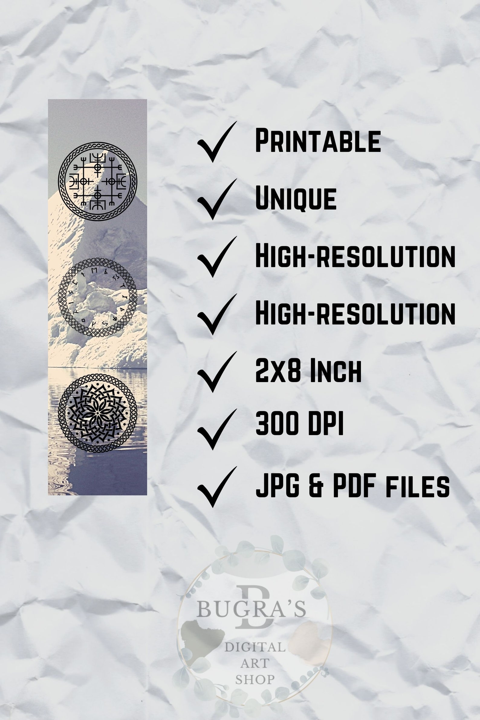 Viking Themed Bookmarks Printable Bookmarks Valhalla Ragnarok Digital ...