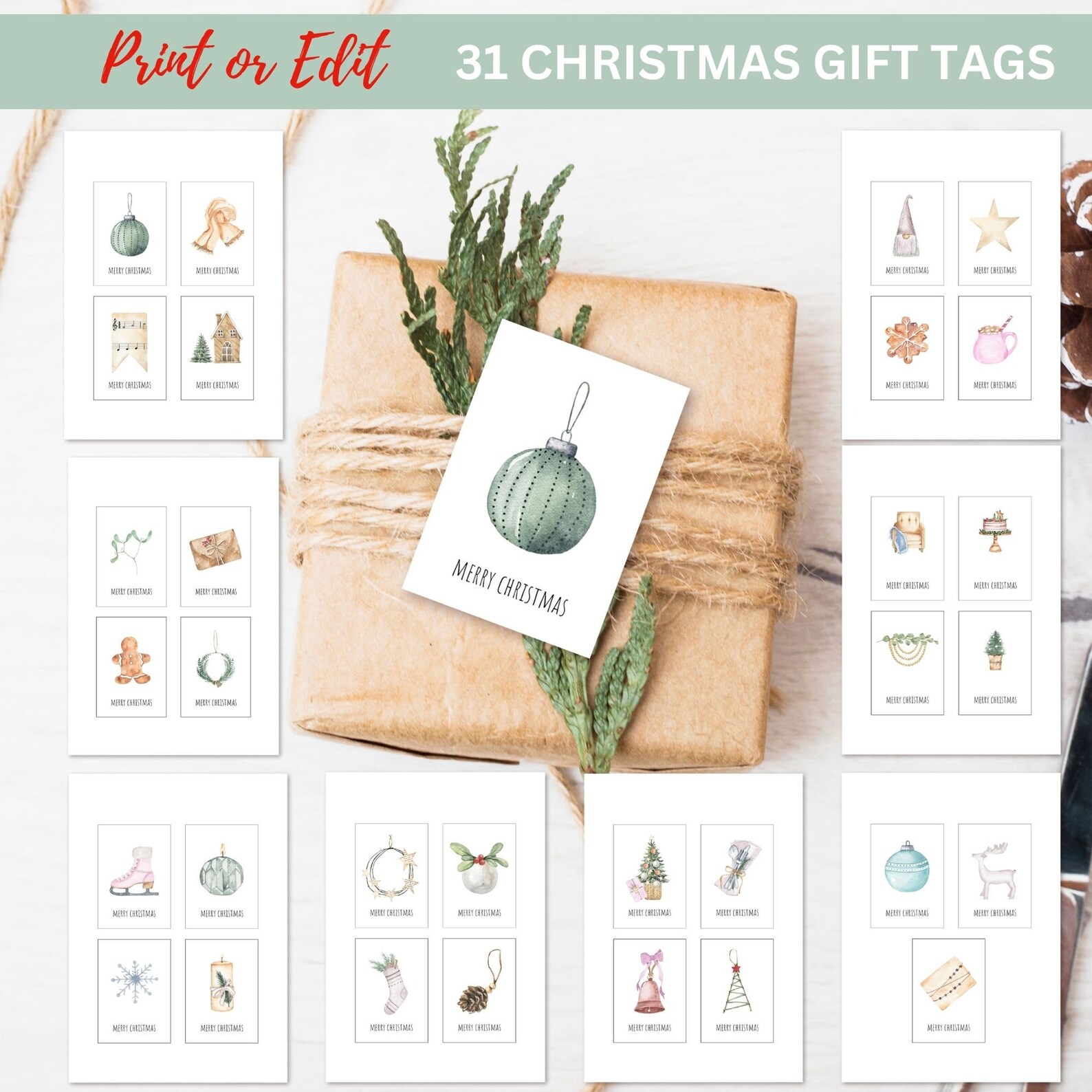 Christmas Countdown Printable, Printable Advent Calendar, Customizable ...