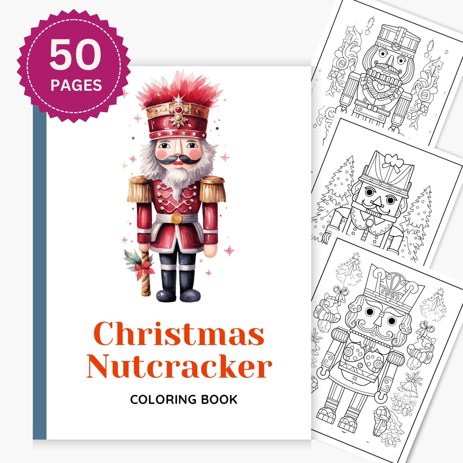 Christmas Nutcracker Coloring Book, Christmas Activity Book, Xmas ...