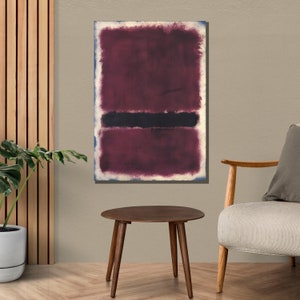 Rothko Inspired Maroon and Black Abstract Canvas Art, Ready to Hang - Etsy