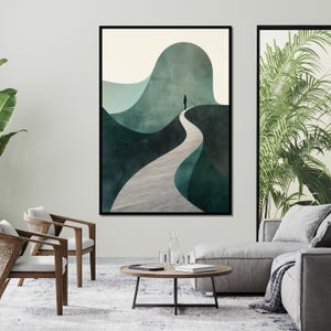 Abstract Pathway Art, Surreal Landscape Canvas, Scenic Wall Art, Modern ...