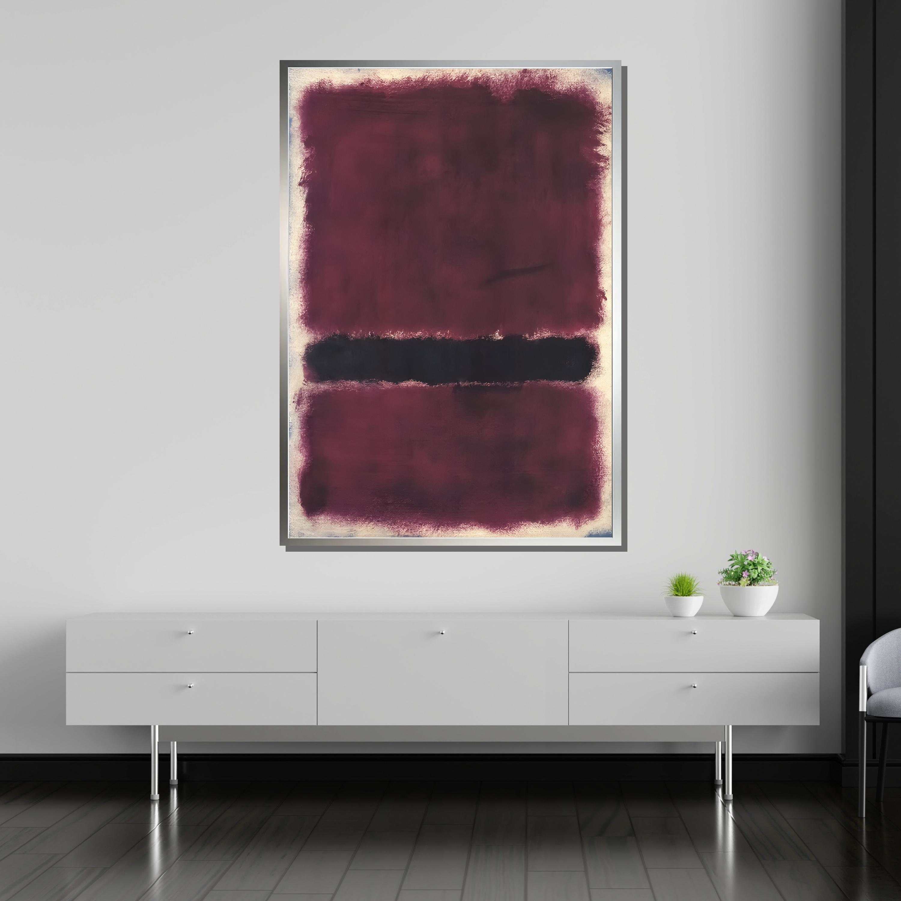 Rothko Inspired Maroon and Black Abstract Canvas Art, Ready to Hang - Etsy