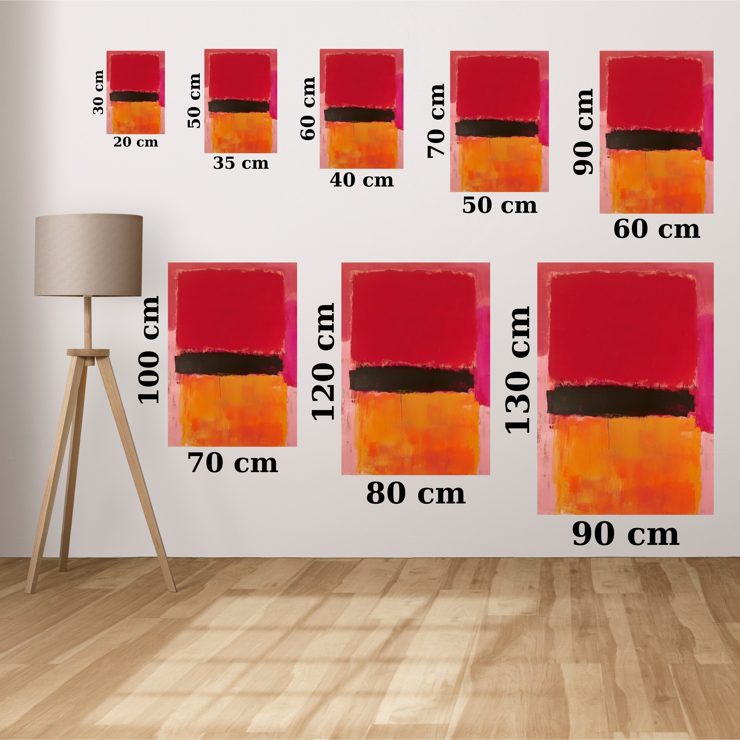 Abstract Mark Rothko Canvas Print, Textured Sunset Art, Earth Tones ...