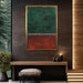Rothko Green and Red Canvas, Abstract Color Field Art, Modern ...