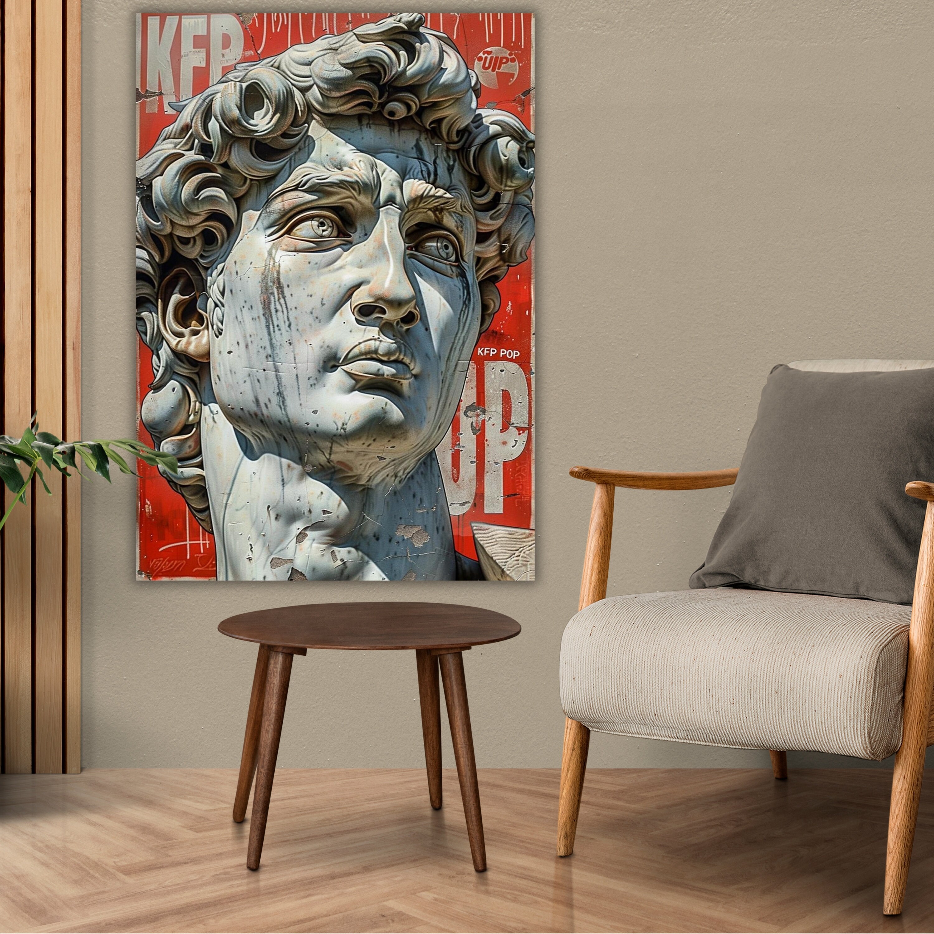 Classical Bust Graffiti Canvas Print, Urban Renaissance Wall Art - Etsy