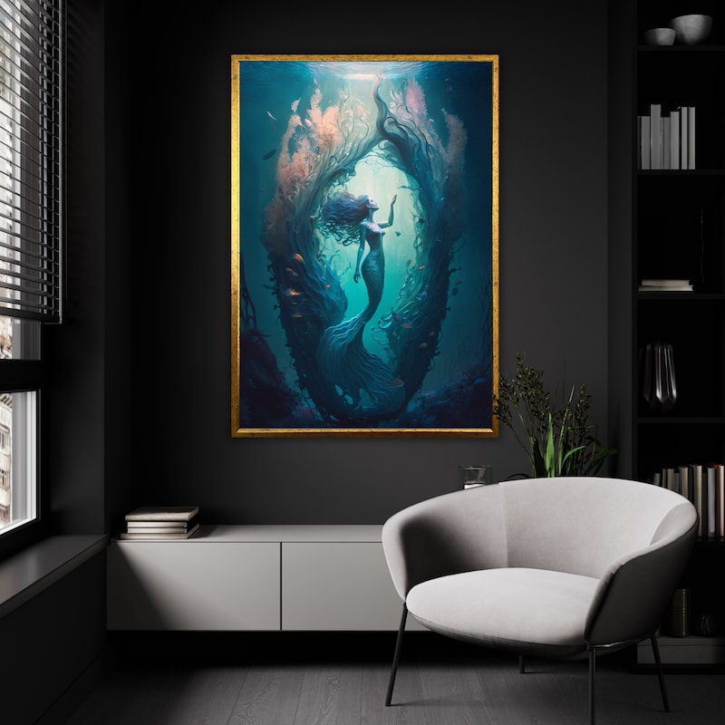 Mermaid Canvas - Etsy