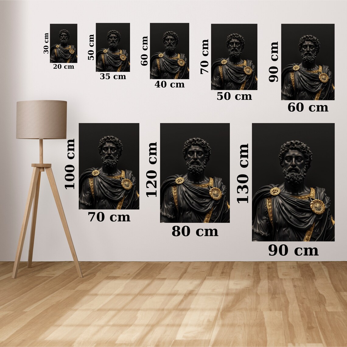 Regal Marcus Art, Stoic Emperor Art Canvas, Roman Statue Print, Noble ...