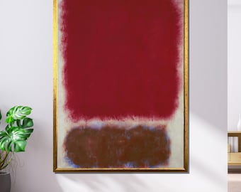 Mark Rothko Inspired Abstract Canvas, Red and Blue Wall Art, Modern Art ...