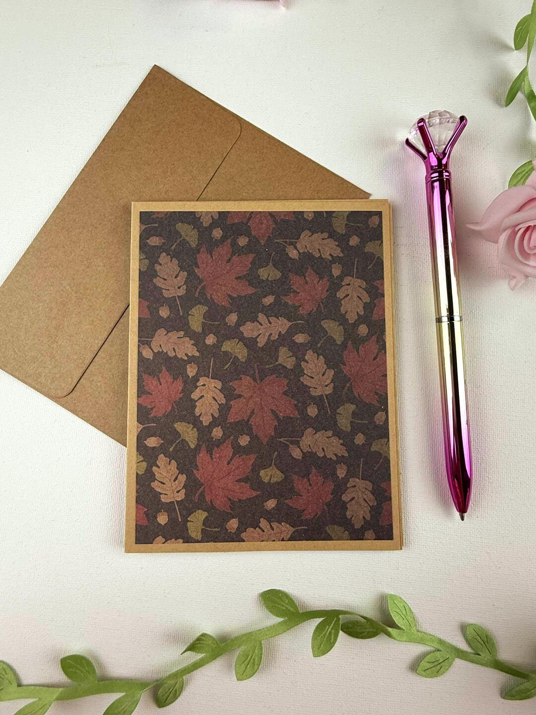 Fall Note Cards , Autumn Card With Envelops, A2 Set of 5 - Etsy