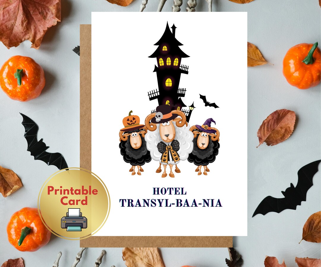 Funny Sheep Halloween Card: Hotel Transylvania Style (digital File) - Etsy