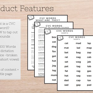 CVC Words Guide & Word Lists - Etsy