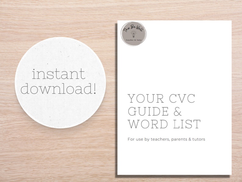 CVC Words Guide & Word Lists - Etsy