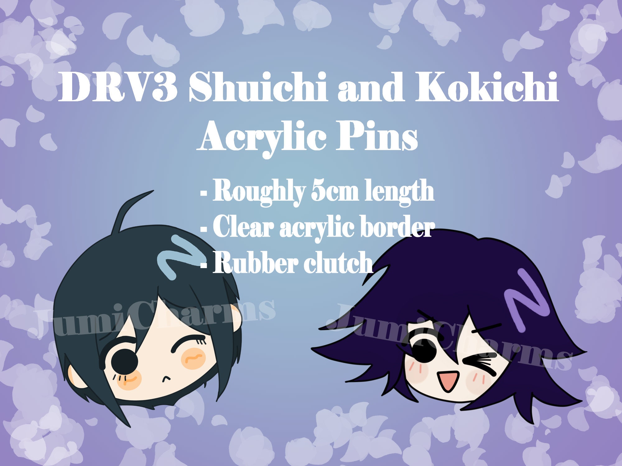 Danganronpa V3 Shuichi Saihara and Kokichi Ouma Acrylic Pins - Etsy
