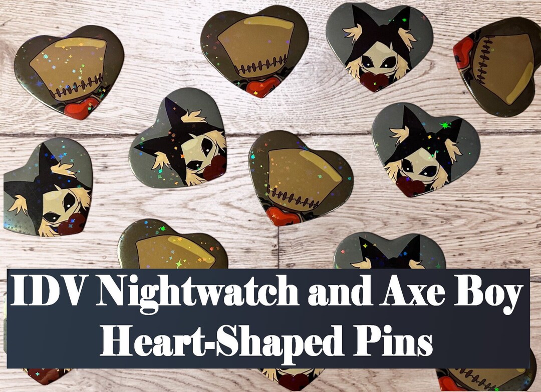 Identity V Night Watch/ithaqua and Axe Boy/robbie Heart-shaped Button ...
