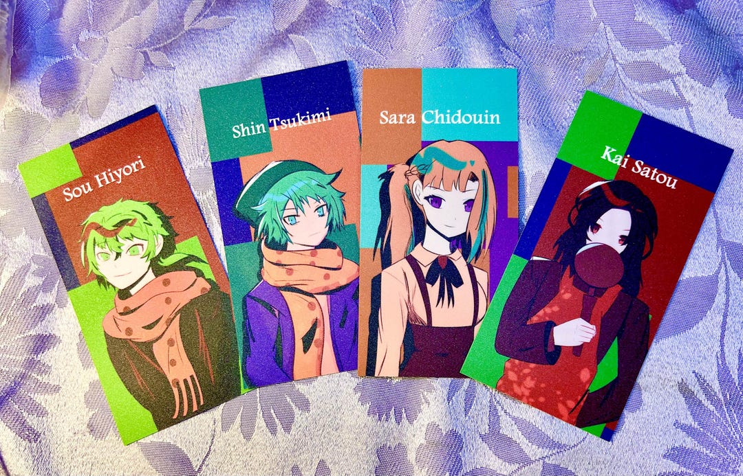 Your Turn to Die Bookmarks Sara Chidouin, Shin Tsukimi, Sou Hiyori, Kai ...