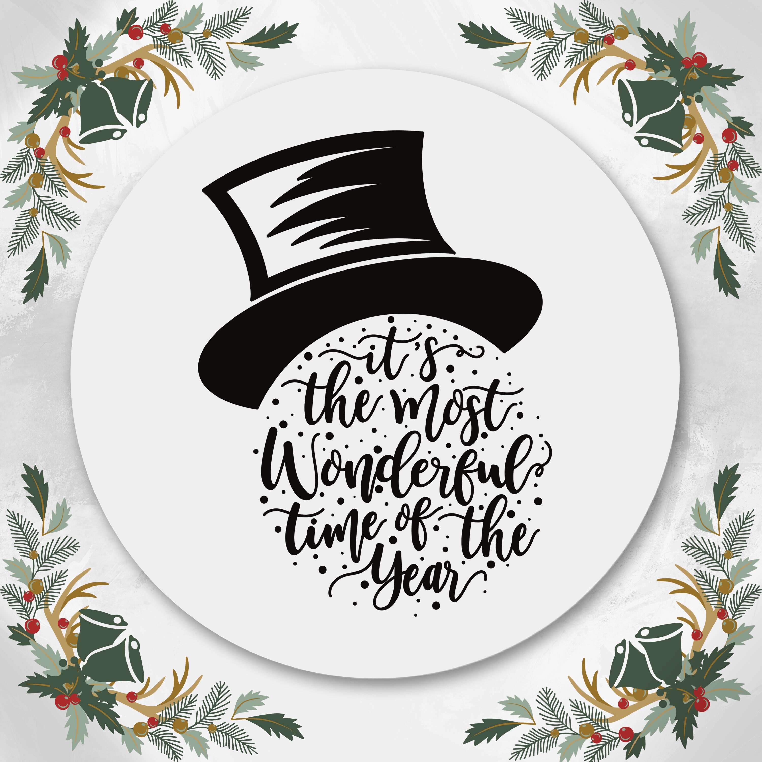 Snowman Calligraphy Design, Holiday Hand Lettered Art, Christmas Home ...