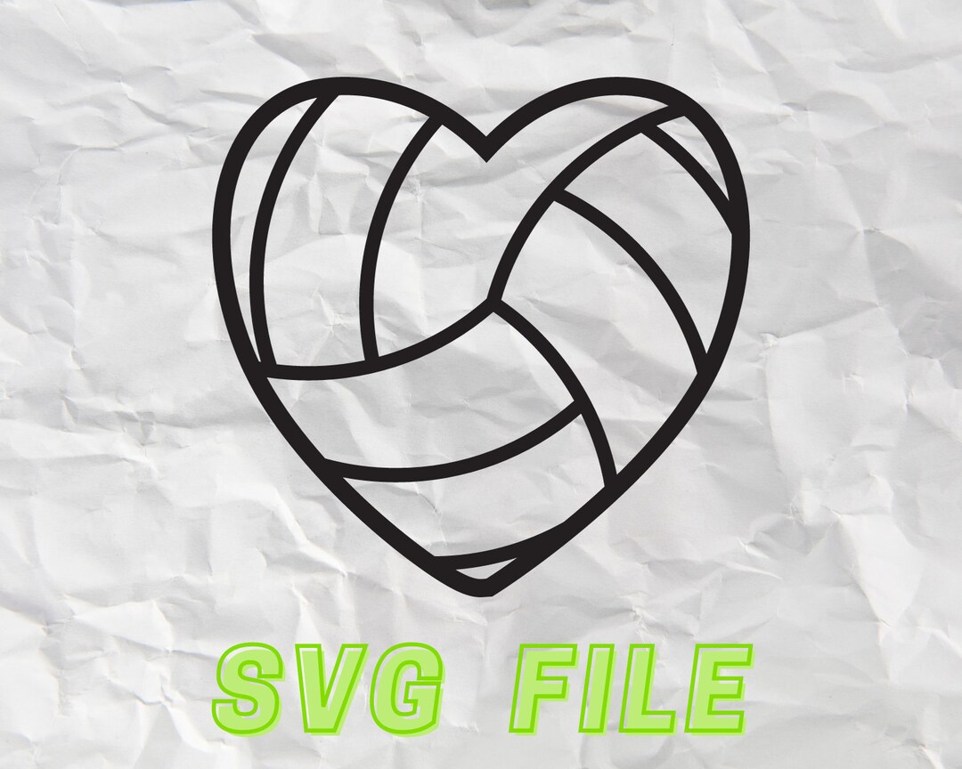 Volleyball Mom Heart Volleyball SVG Volleyball Life Volleyball Mom ...