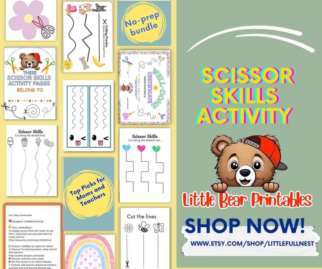 Preschool & Kindergarten Printable Pack | 24 Fun, Skill-building ...