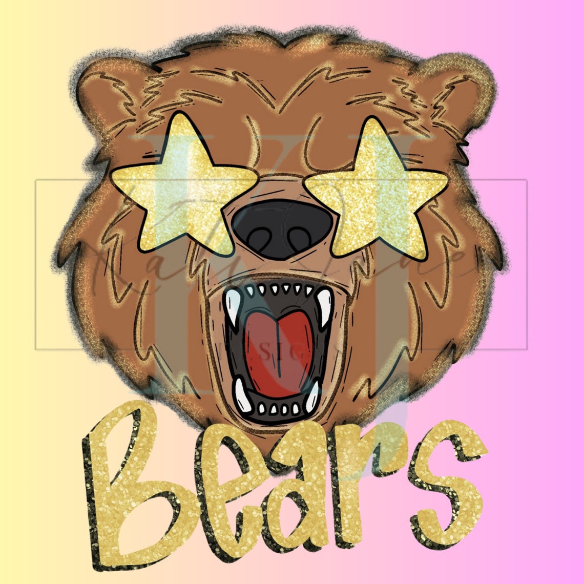 Download Bears Preppy PNG, Bears Mascot PNG - Etsy