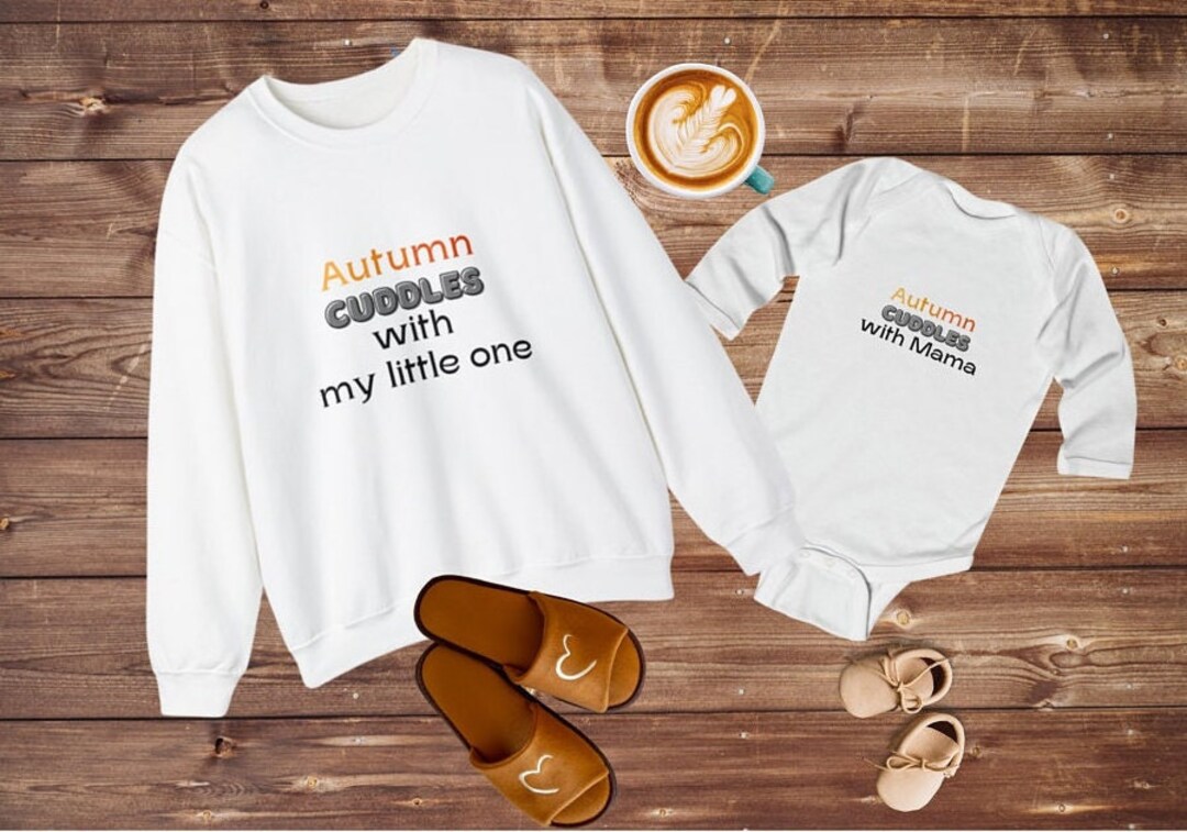 Autumn Cuddles With Mama and With Baby, Matching Shirts, Cuddle Womens ...