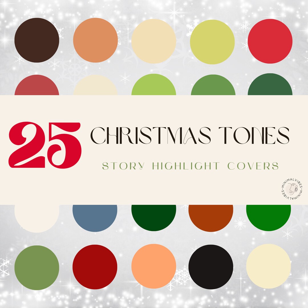25 Christmas Instagram Highlight Covers Solid Tones - Etsy