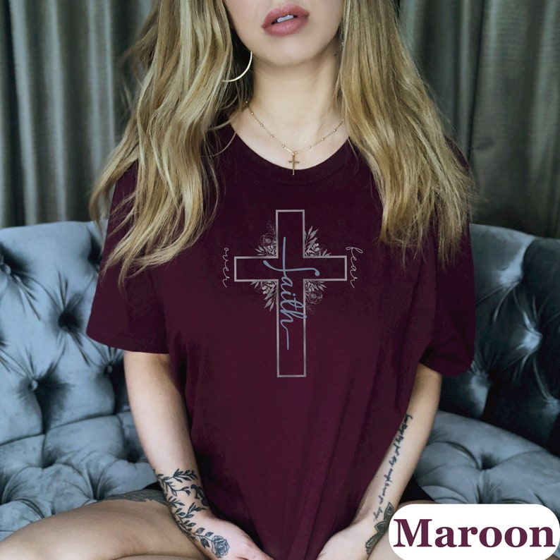 Faith Over Fear Shirt Faith Based Shirts Faith Based T Shirts Christian